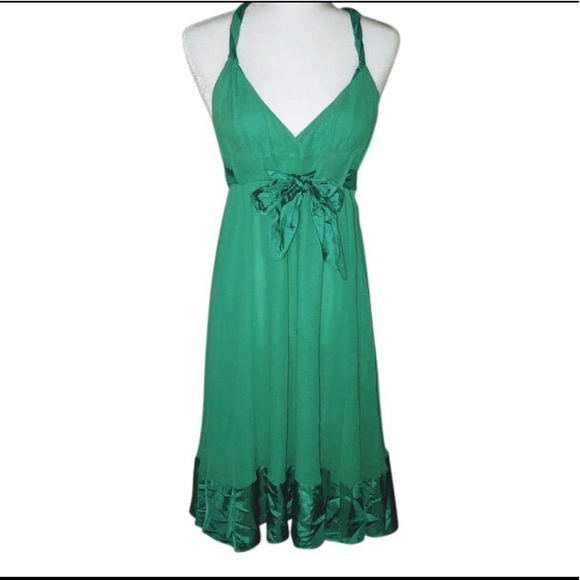 French Connection | Dresses | French Connection Parrot Green Silk Dress ...